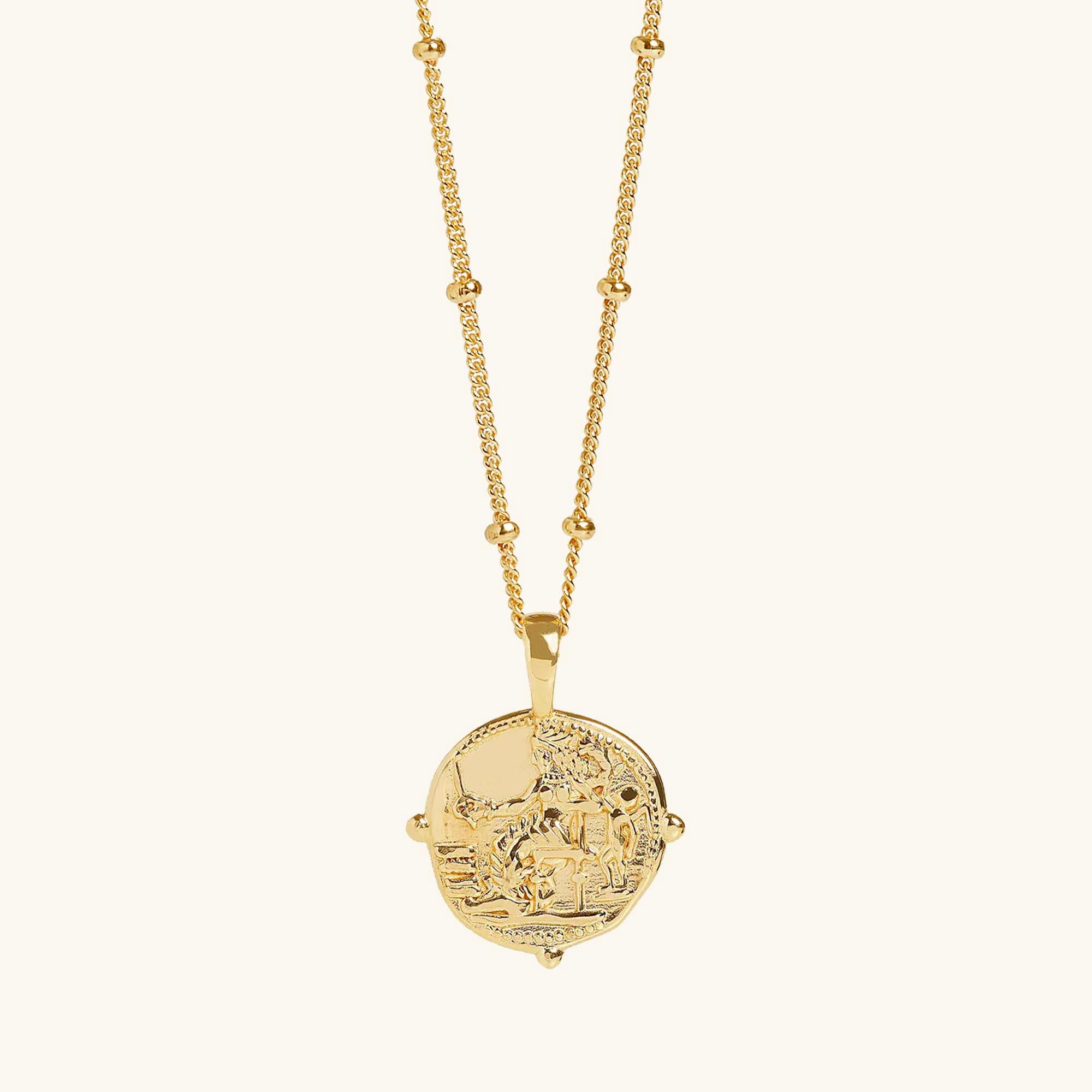 Aphrodite Coin, 18ct Gold-Plated Vermeil On Sterling Silver, Women's ...