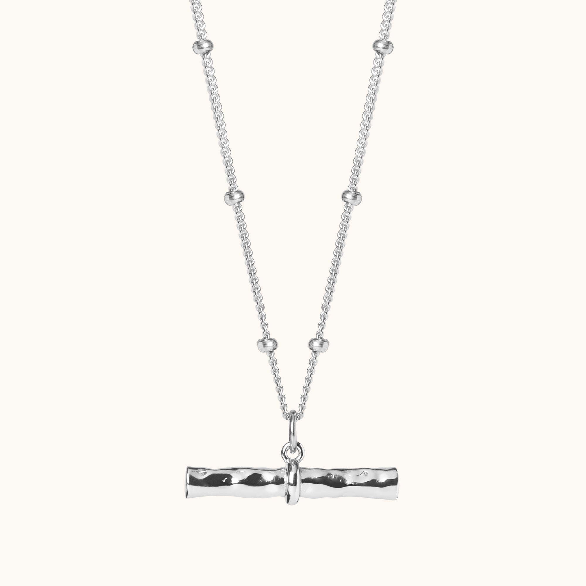 Wide T-Bar Necklace Silver – Muru Jewellery
