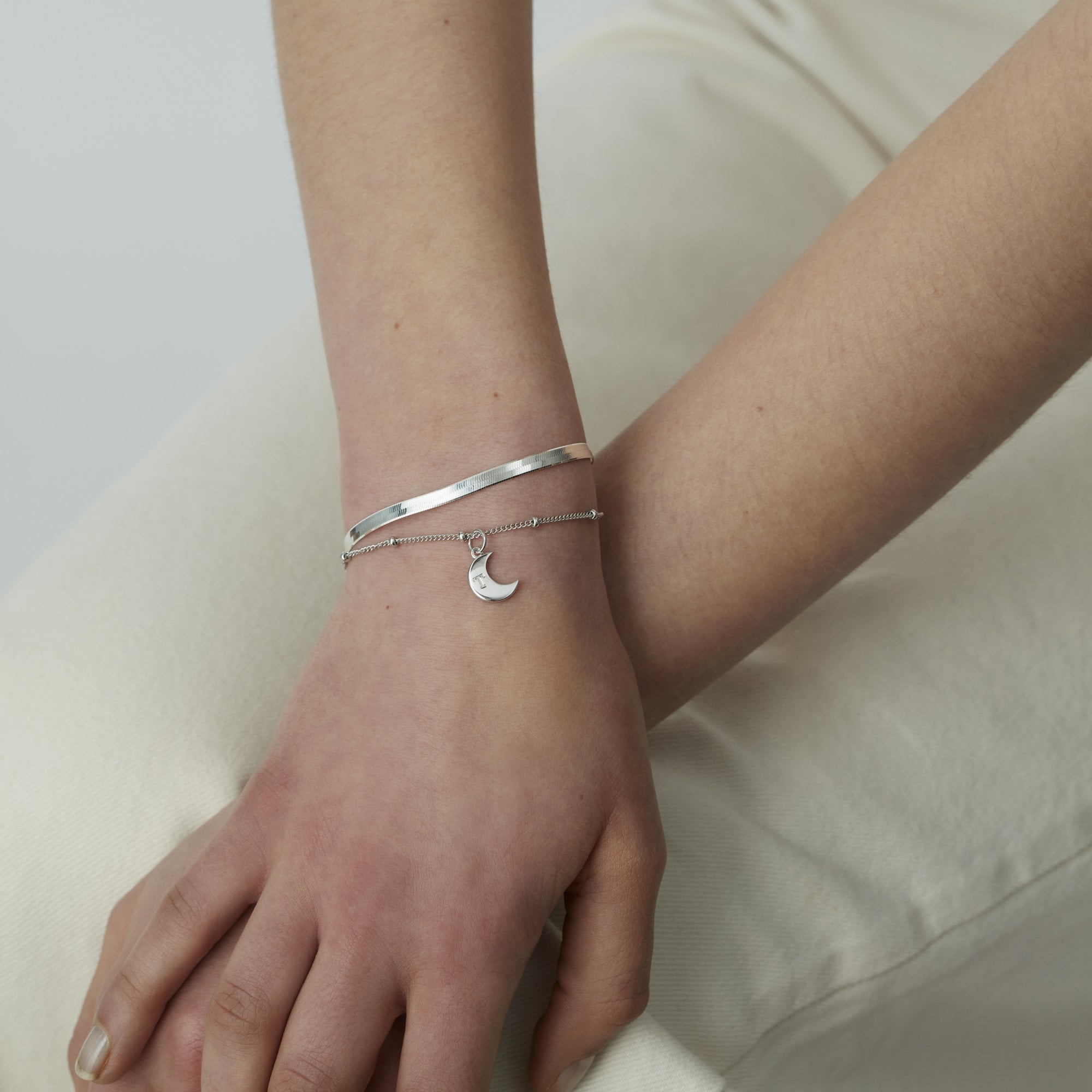 Personalised Moon, 18ct Gold-Plated Vermeil On Sterling Silver, Women's ...
